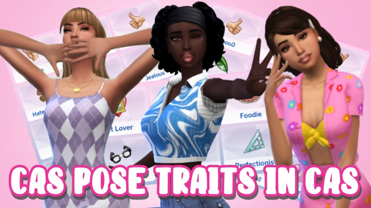 Using CAS Pose Traits in Create a Sim// The Sims 4 //Tutorial// Green ...
