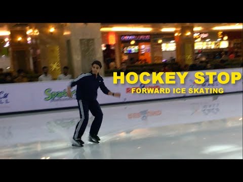 How to Hockey Stop on ICE (Forward Ice Skating) - YouTube