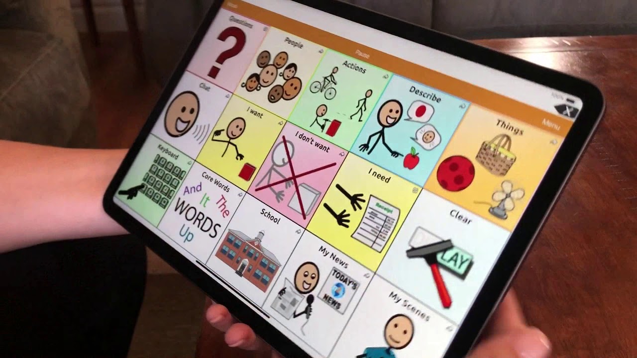 Touch Chat - Head Pointing on an iPad Pro - YouTube