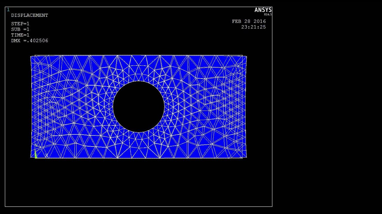ANIMATION OF TENSILE TEST OF A RECTANGULAR SLAB in ansys - YouTube