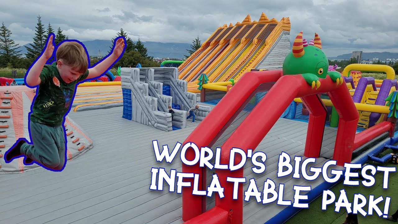 SEE THE WORLD'S BIGGEST INFLATABLE PARK.. . in Iceland??!!?!? - YouTube