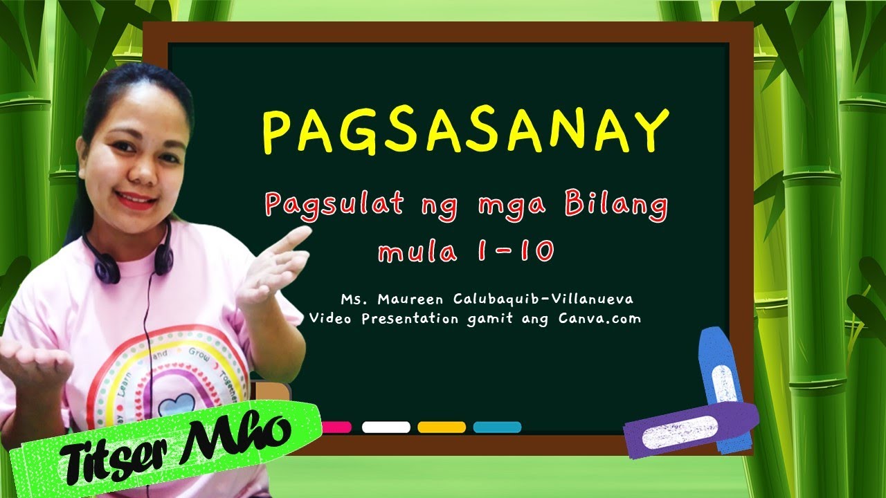 Pagsasanay sa Pagsusulat ng bilang mula 1 10 - YouTube