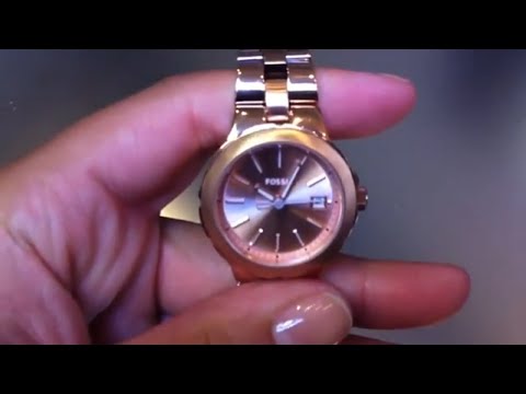 Women's Fossil Sylvia Rose Gold Steel Watch AM4402