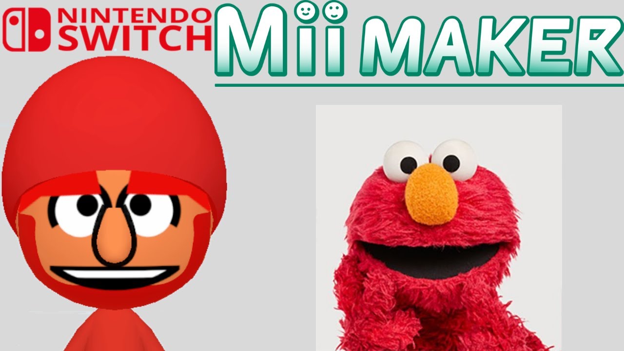 Mii Maker How To Create Elmo From Sesame Street - YouTube