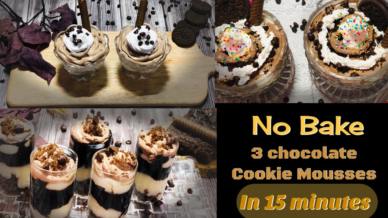 3 types of instant chocolate mousse in 15 minutes| only 4 ingredients ...