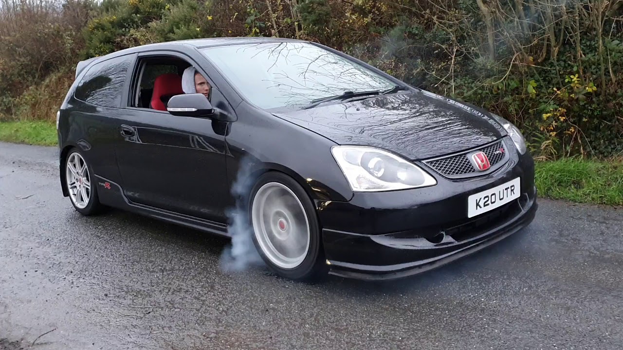 Honda Civic EP3 Type R 3rd Gear Burnout - YouTube