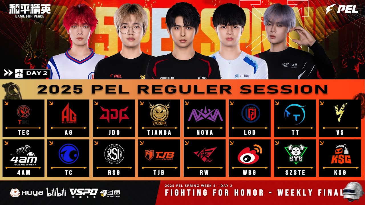 LIVE : 2025 PEL SPRING REGULER SESSION WEEK 5 DAY 2 | WEEKLY FINALS DAY ...