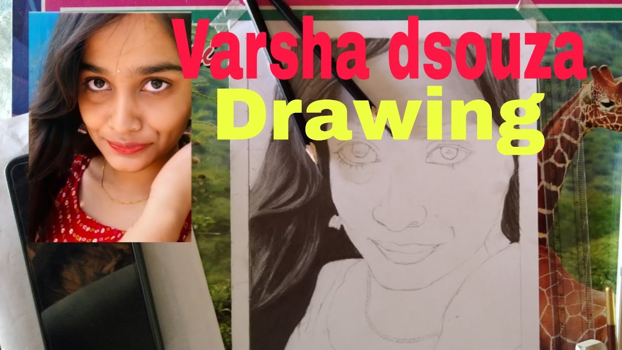varsha dsouza pencil shading in portrait drawing || @varshadsouza # ...