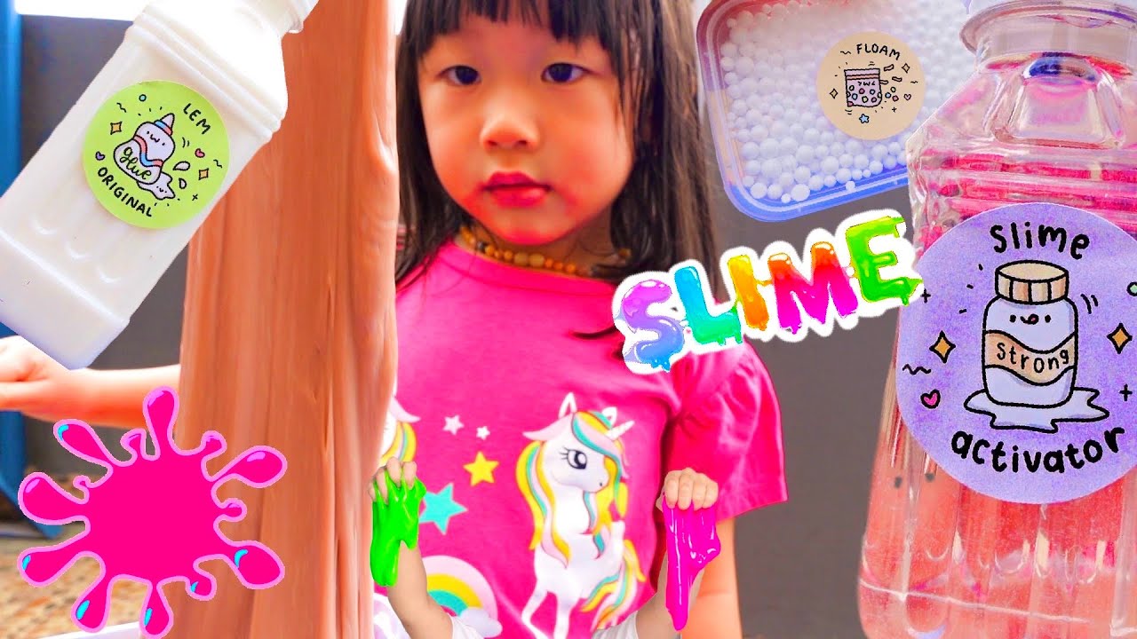 Kara Bermain Slime | DIY Membuat Slime di Rumah | Kara Kids World - YouTube