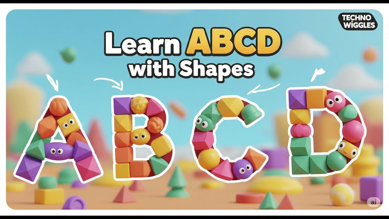 Learn the ABCs with Shapes! | ABCs Song for kids | Techno Wiggles ABCs ...