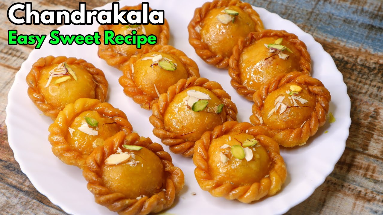 Chandrakala Recipe | Sweet Recipe | Diwali Sweet | Indian Sweet |Suryakala | How to make Mawa ...