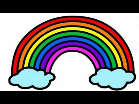 how to draw rainbow colour drawing painting easy rainbow drawing easy drawing cute #rainbow #drawing