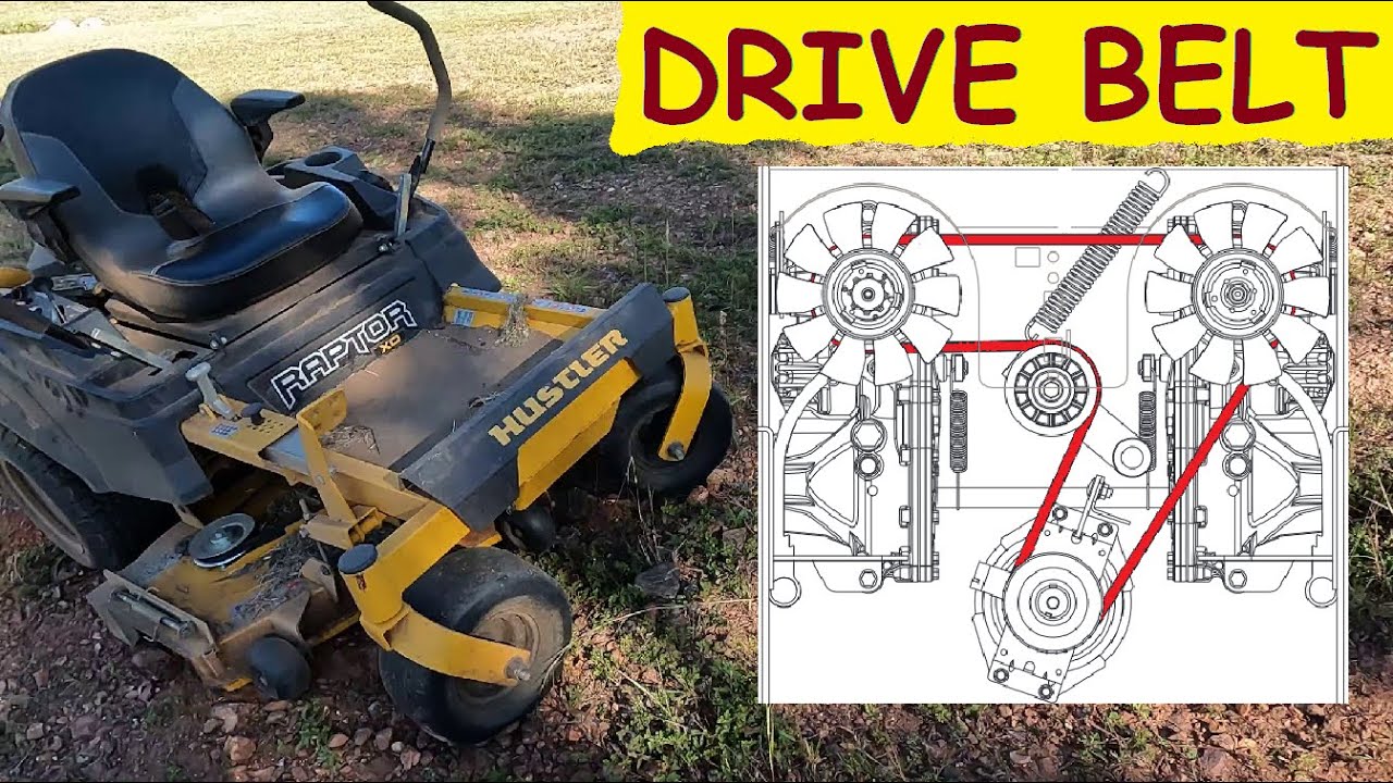 How To Get The Drive Belt Back On A Hustler Raptor XD Mower When It