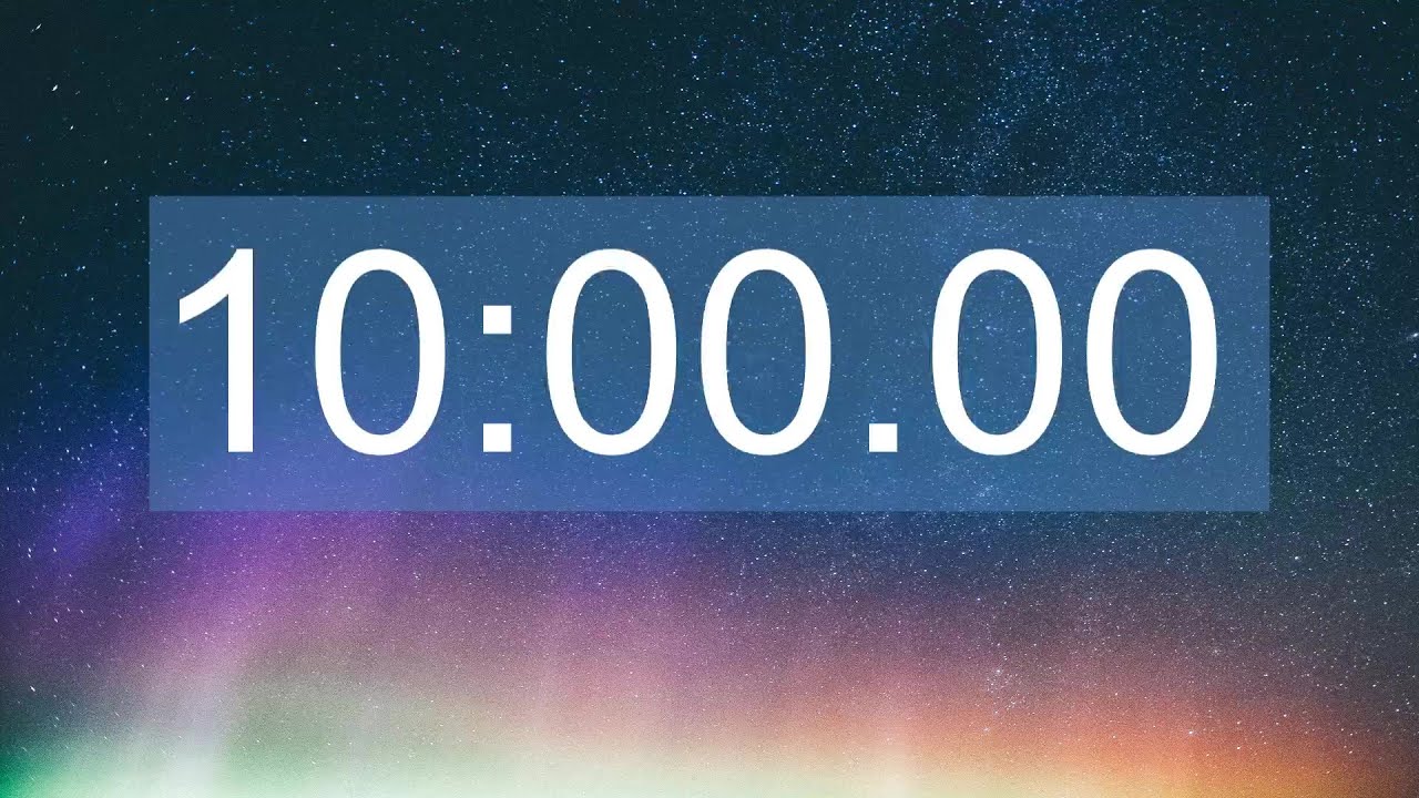 10 Minutes Countdown Timer with Relaxing Music (Stars) - YouTube