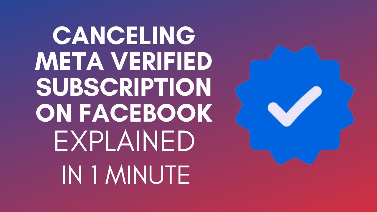 How To Cancel Meta Verified Subscription On Facebook (2025) - YouTube