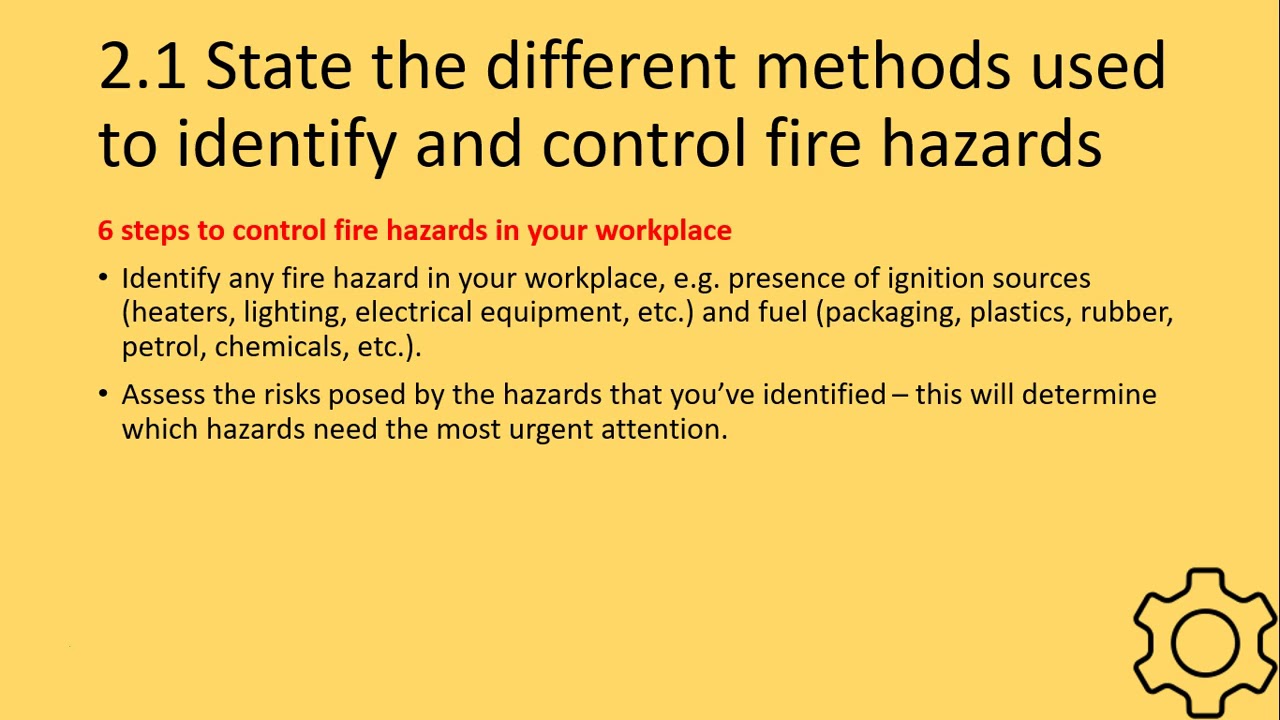 FSP L O 2 Dif methods used to identify control fire hazards - YouTube