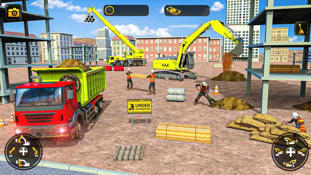 🔥Builder Grand City Road - JCB Long Highway Construction Simulator ...