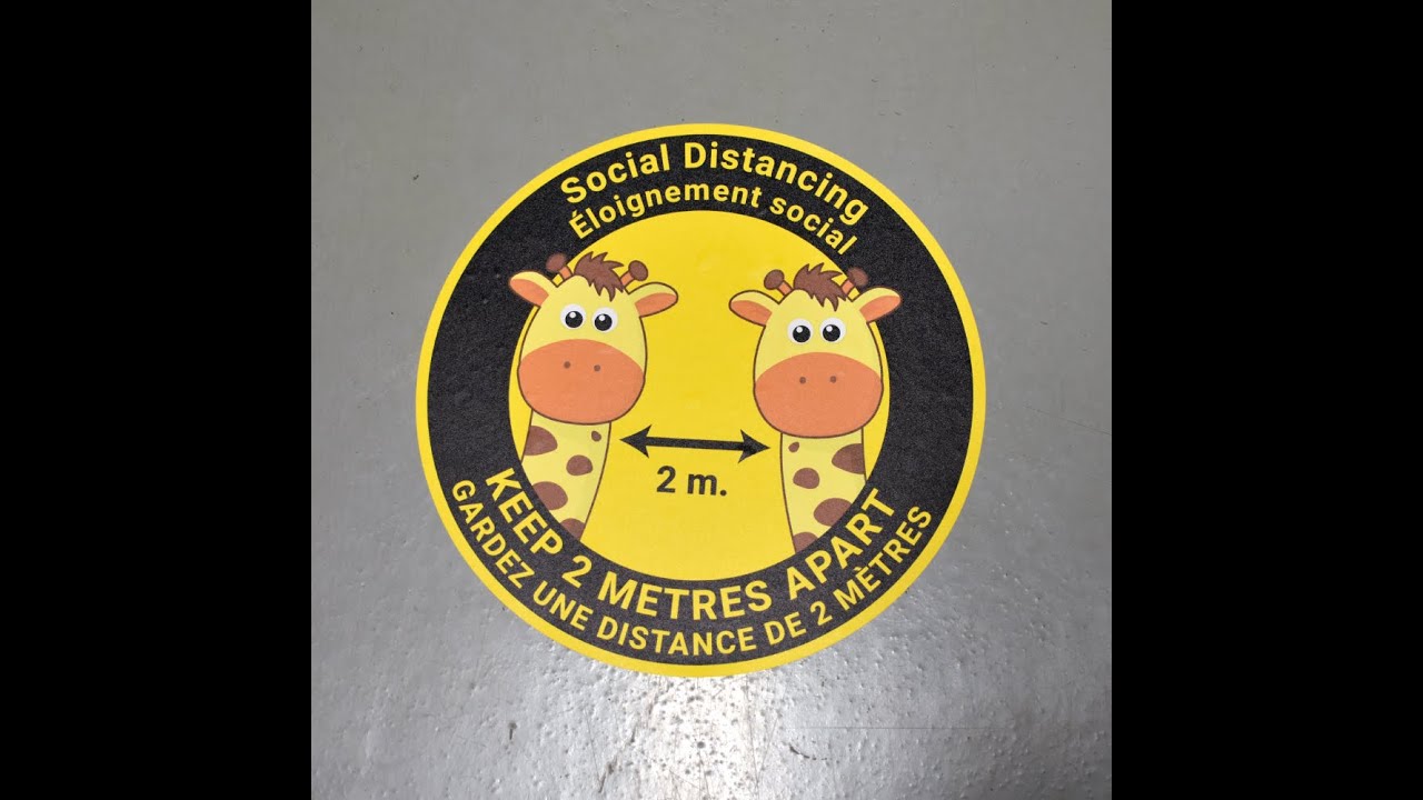 How to install indoor floor decals signs stickers on the floor. - YouTube