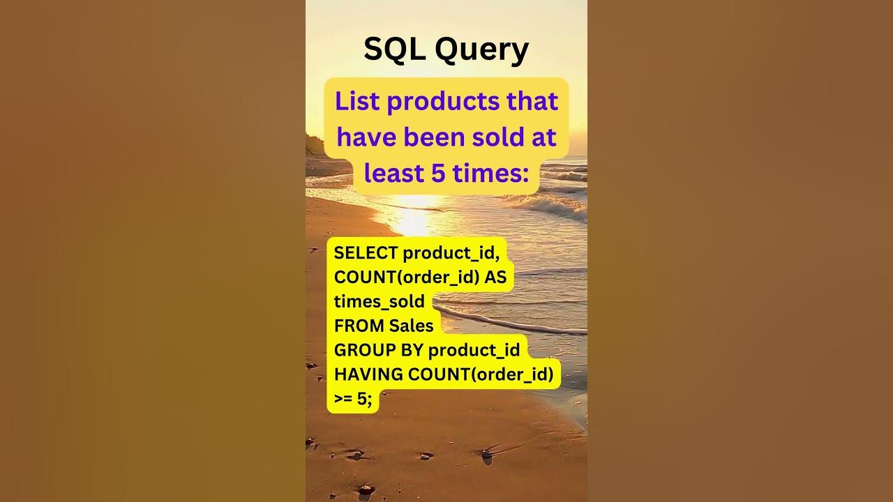 SQL Scenario Interview Question #sqlserver#sqlquery#whatissql#sqldatabase#oracle#oraclesql - YouTube
