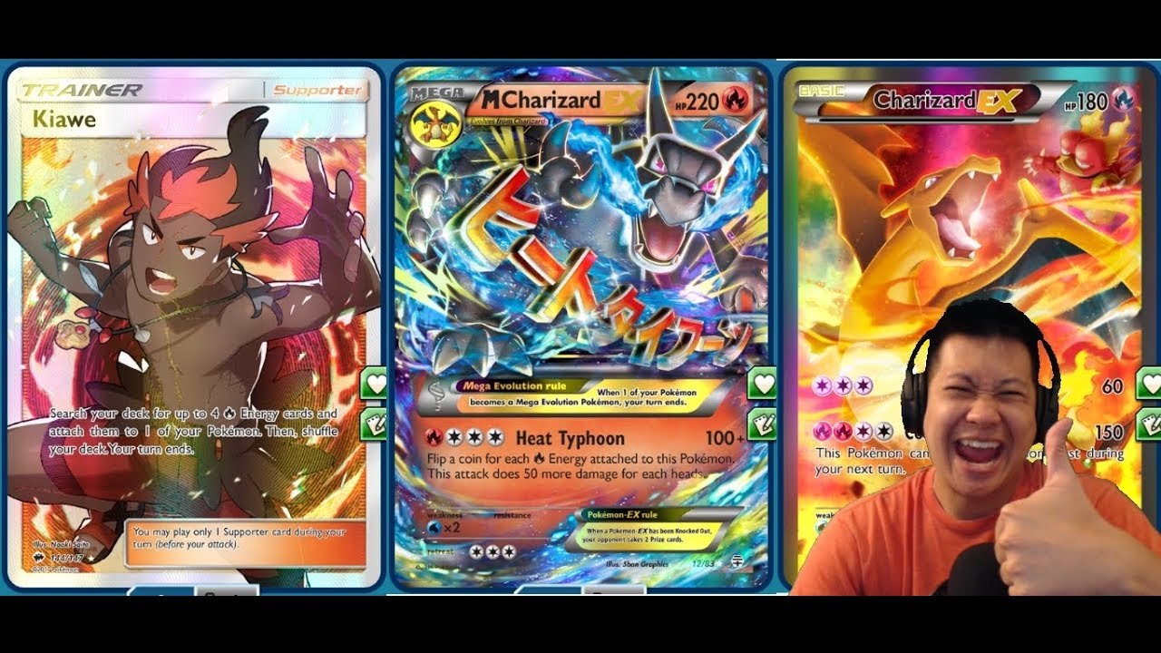 Kiawe Boosted MEGA CHARIZARD, 300+ Damage, 4 Instant Energies - YouTube