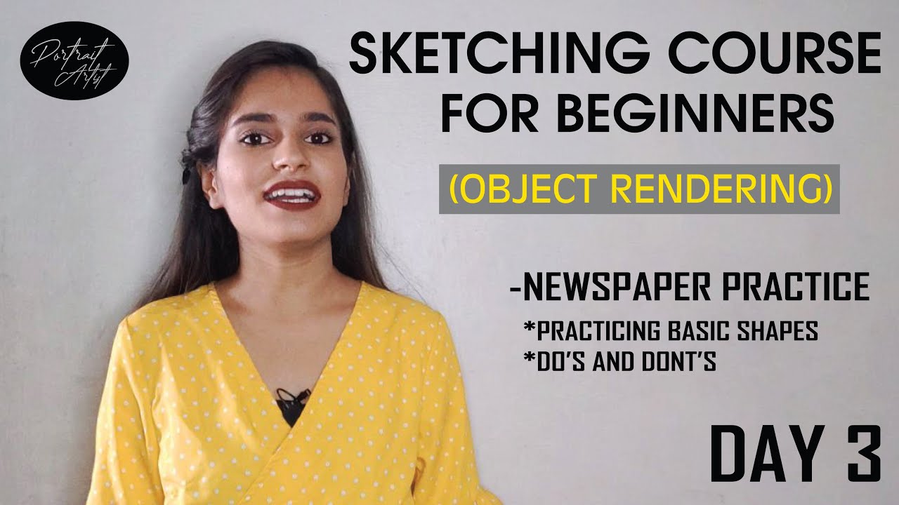 SKETCHING COURSE FOR BEGINNERS [DAY 3 - Basic Shapes] - YouTube