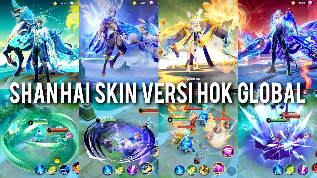REVIEW SEMUA SKIN SHAN HAI VERSI HONOR OF KINGS GLOBAL - YouTube