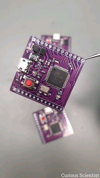 Custom ATmega32u4 #microcontroller #PCB #soldering #electronics #diy #arduino - YouTube