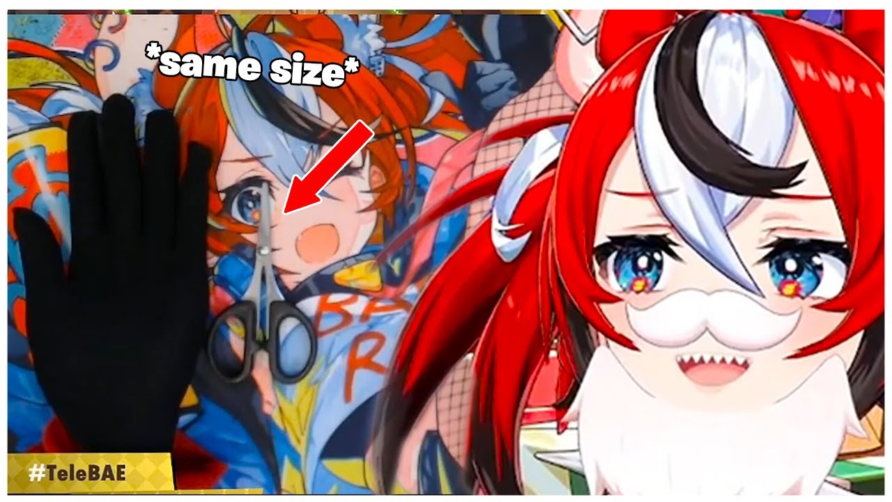 Bae compares her IRL hand to a very small pair of scissors【Hololive EN ...