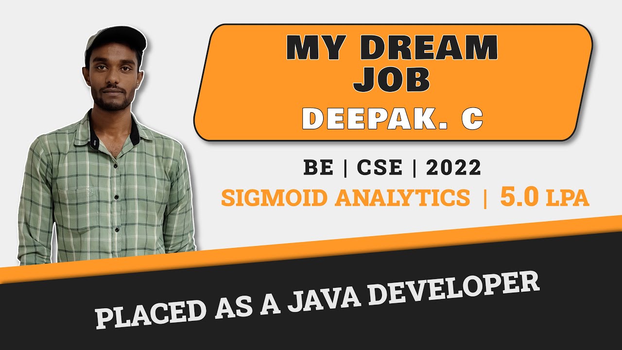 I got my dream job as a Software Engineer | JSpiders | Hebbal | Deepak. C - YouTube