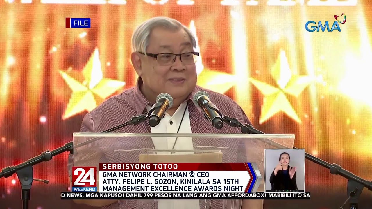GMA Network Chairman & CEO Atty. Felipe L. Gozon, kinilala sa 15th ...