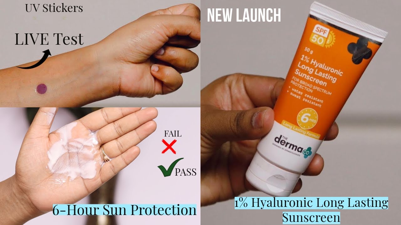 Derma Co 1% Hyaluronic Long Lasting Sunscreen | for Upto 6-Hour Sun ...