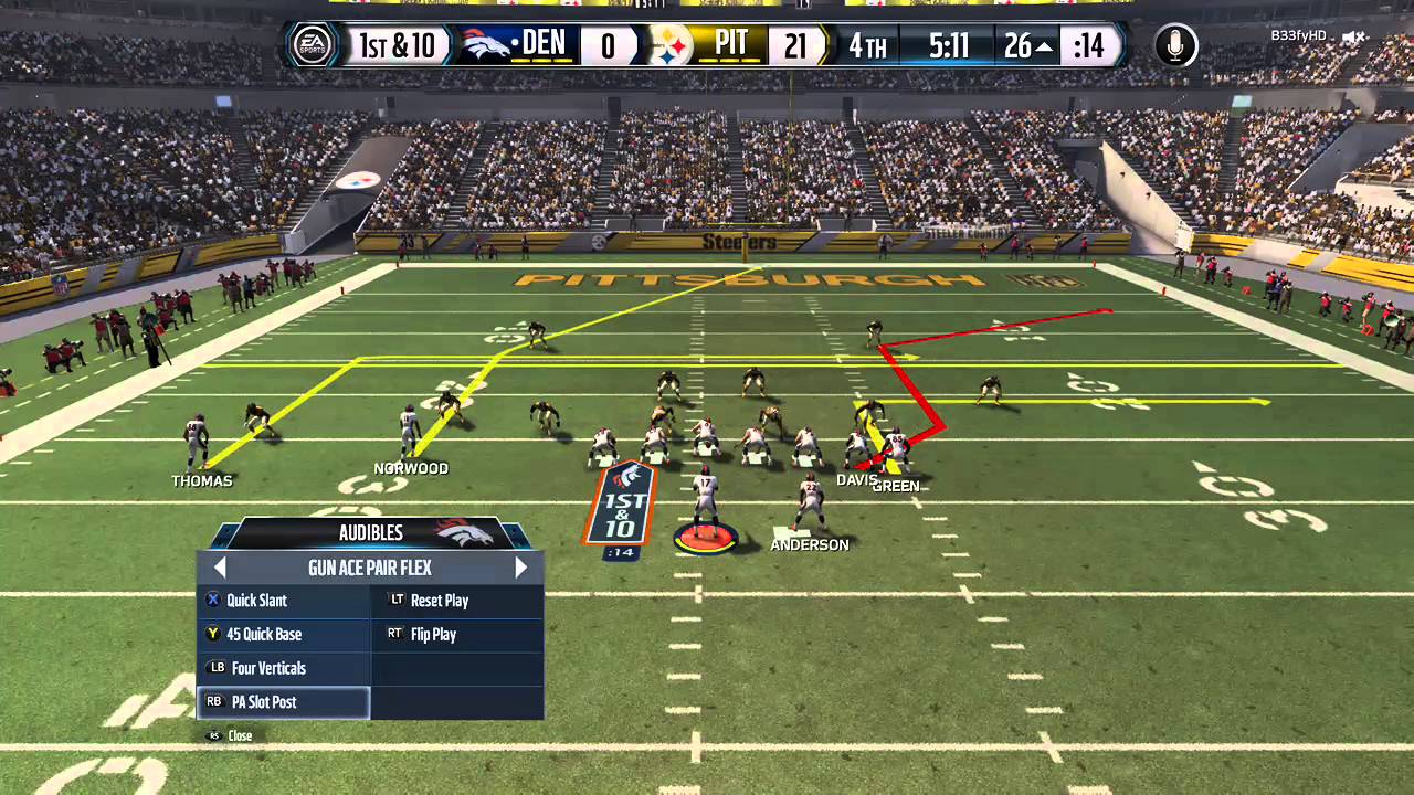 Madden NFL 16 Norwood Toe Tap Touchdown Catch - YouTube