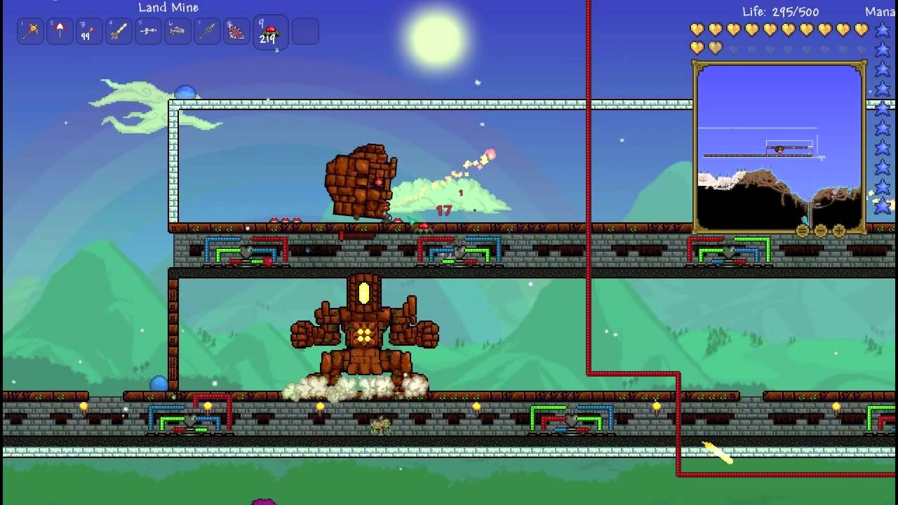 Let's Waste Money in Terraria - E4 Golem Kill with Landmines - YouTube