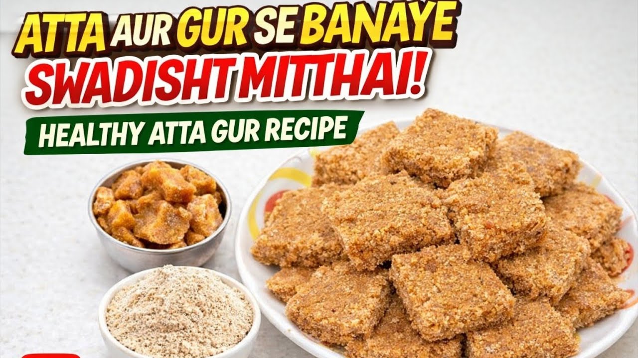 Sirf Atta Aur Gur Se Banaye Ye Swadisht Recipe | Healthy Desi Sweet ...