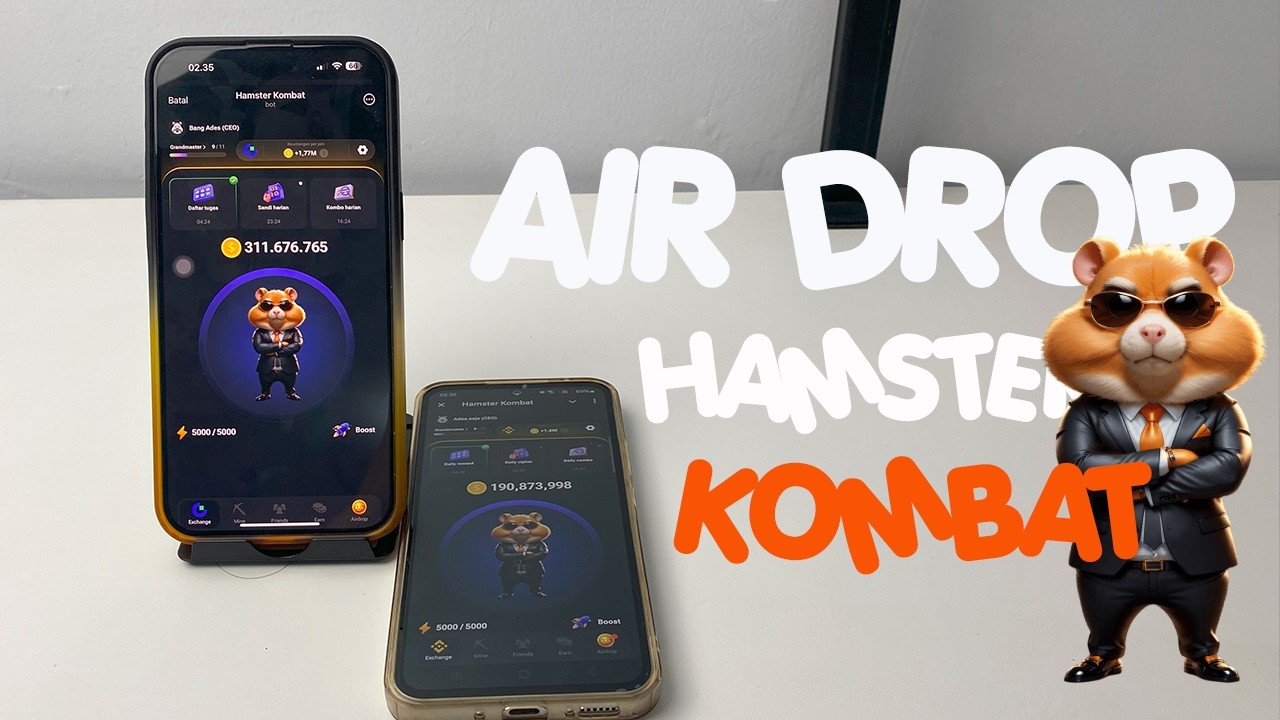 CARA DAFTAR DAN MAIN HAMSTER KOMBAT (AIR DROP) - YouTube