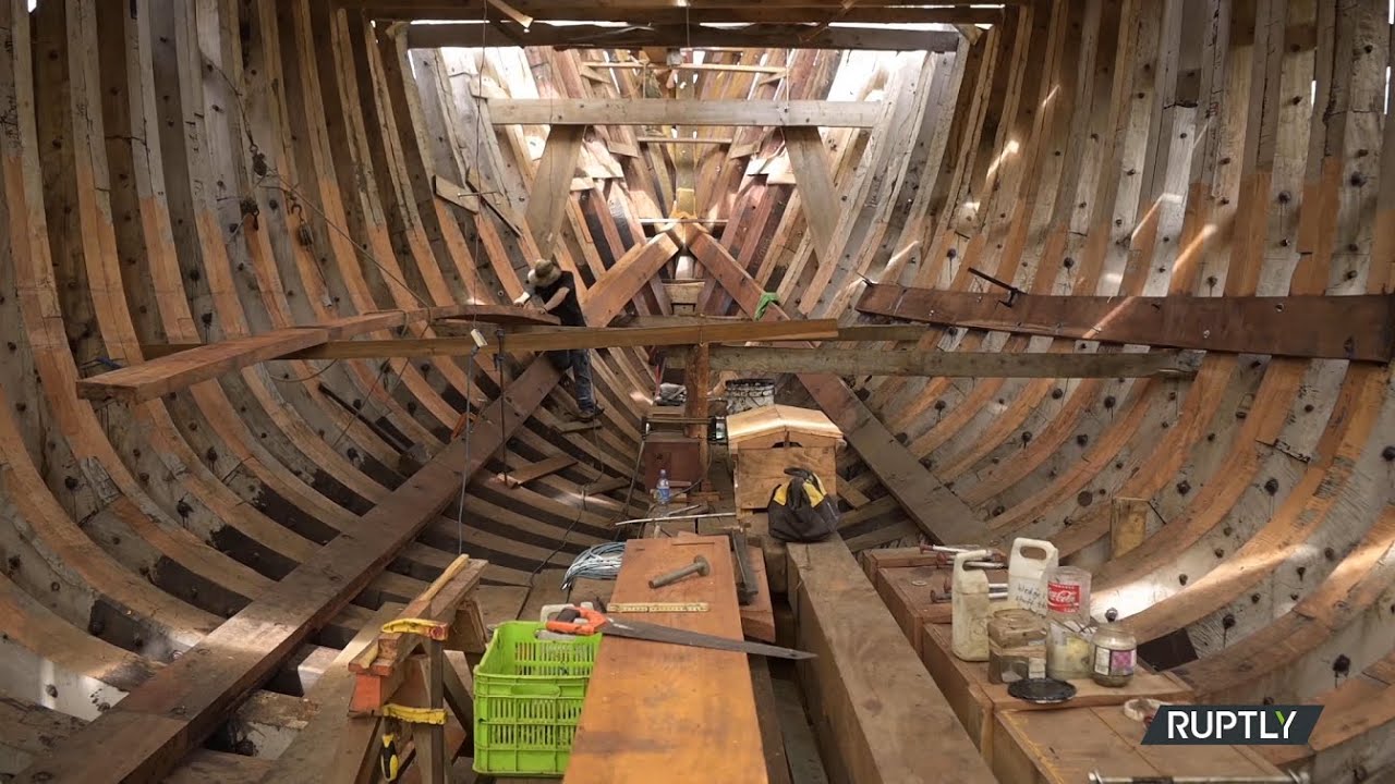 Largest Cargo Ship Made of Wood Built in Costa Rica - YouTube