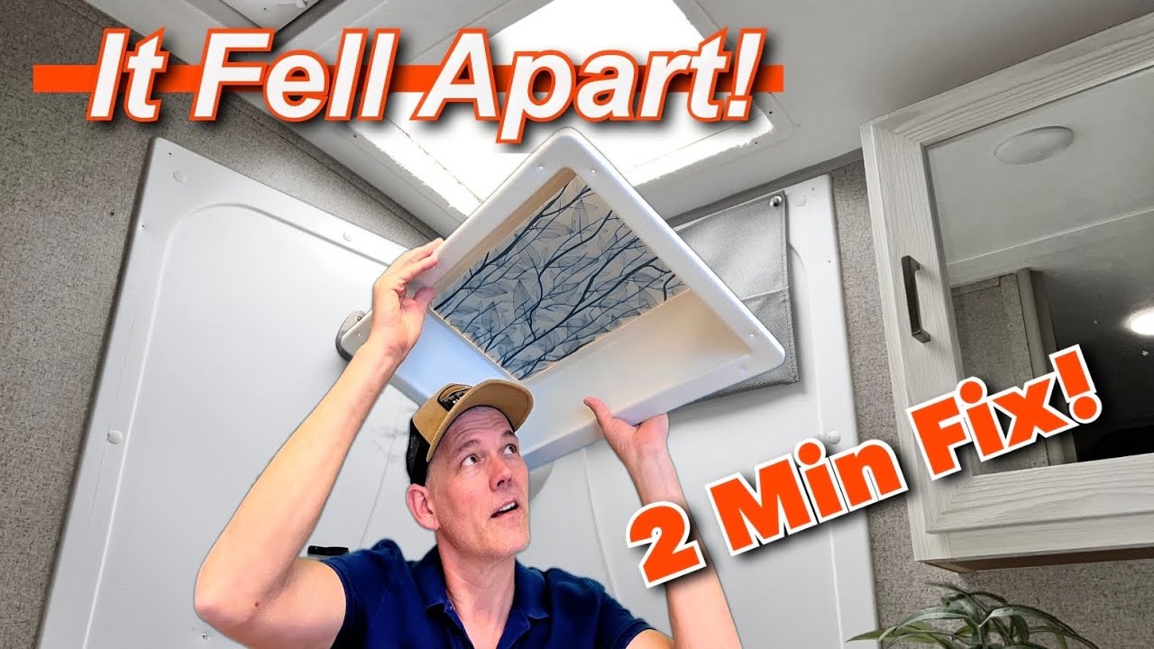 Quick Repair to Our RV Inner Skylight. Removal, Repair & Reinstall. And ...