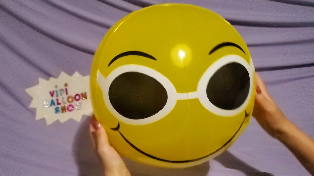 INFLATING FUN SMILEY FACE BEACH BALL!!! - YouTube