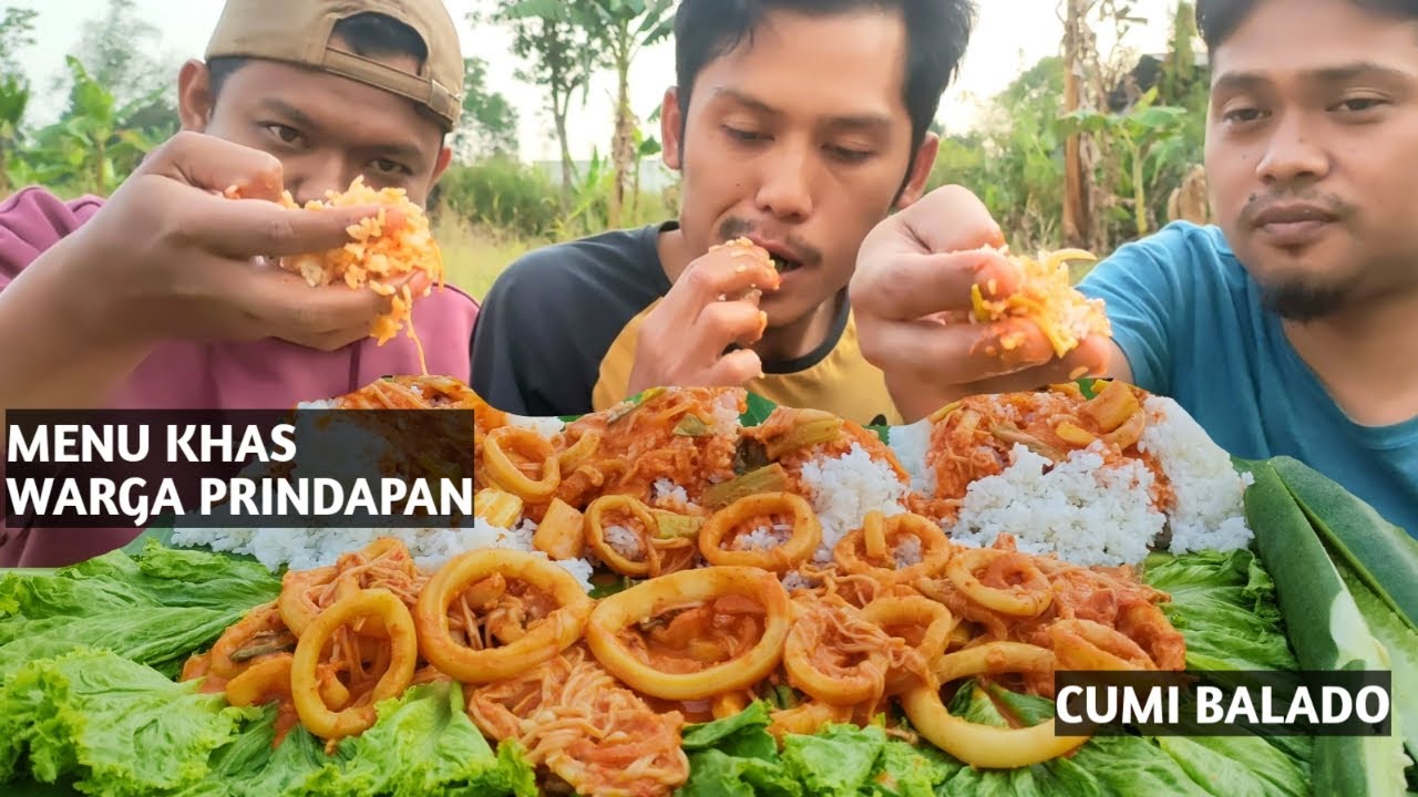 MUKBANG CUMI BALADO + JAMUR ENOKI - YouTube