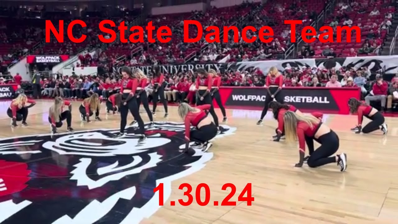 NC State Dance Team performs during ACC basketball game timeout - 1.30. ...