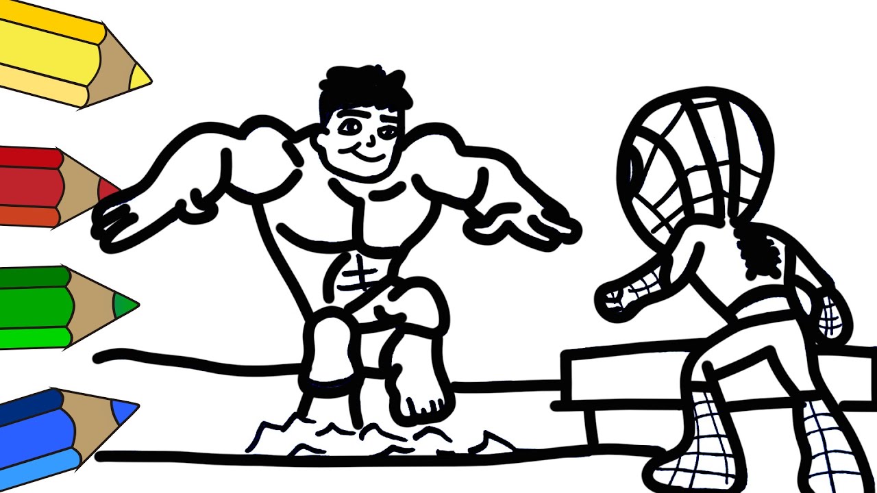 Drawing of the Marvel's Spidey and His Amazing Friends and HULK How to ...