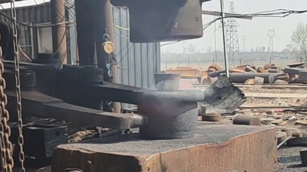 Iron post forging ring drilling process -Amazing heavy duty forge video ...