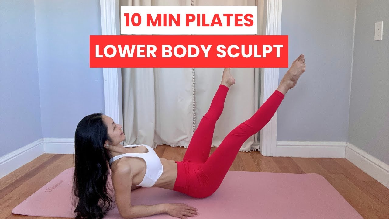 10 Min Lower Body Pilates, No Equipment, Strong Core & Sculpt Abs - YouTube