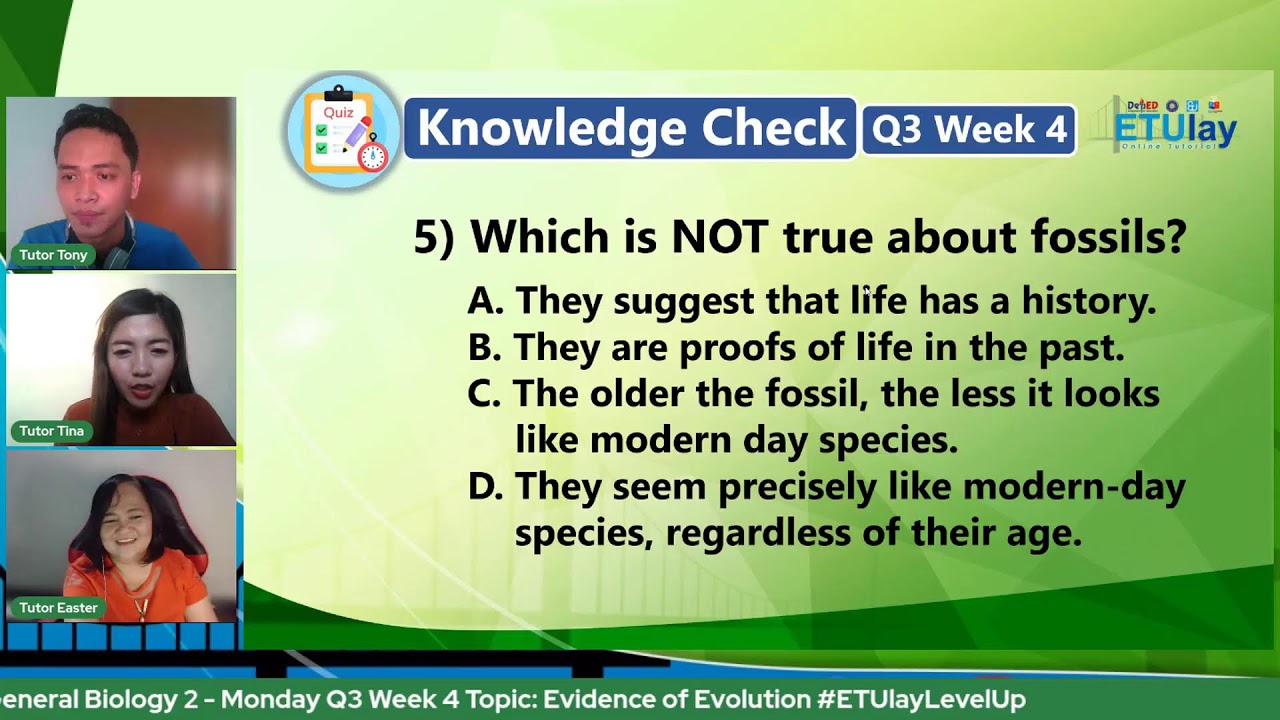 General Biology 2 - Monday Q3 Week 4 #ETUlayLevelUp - YouTube