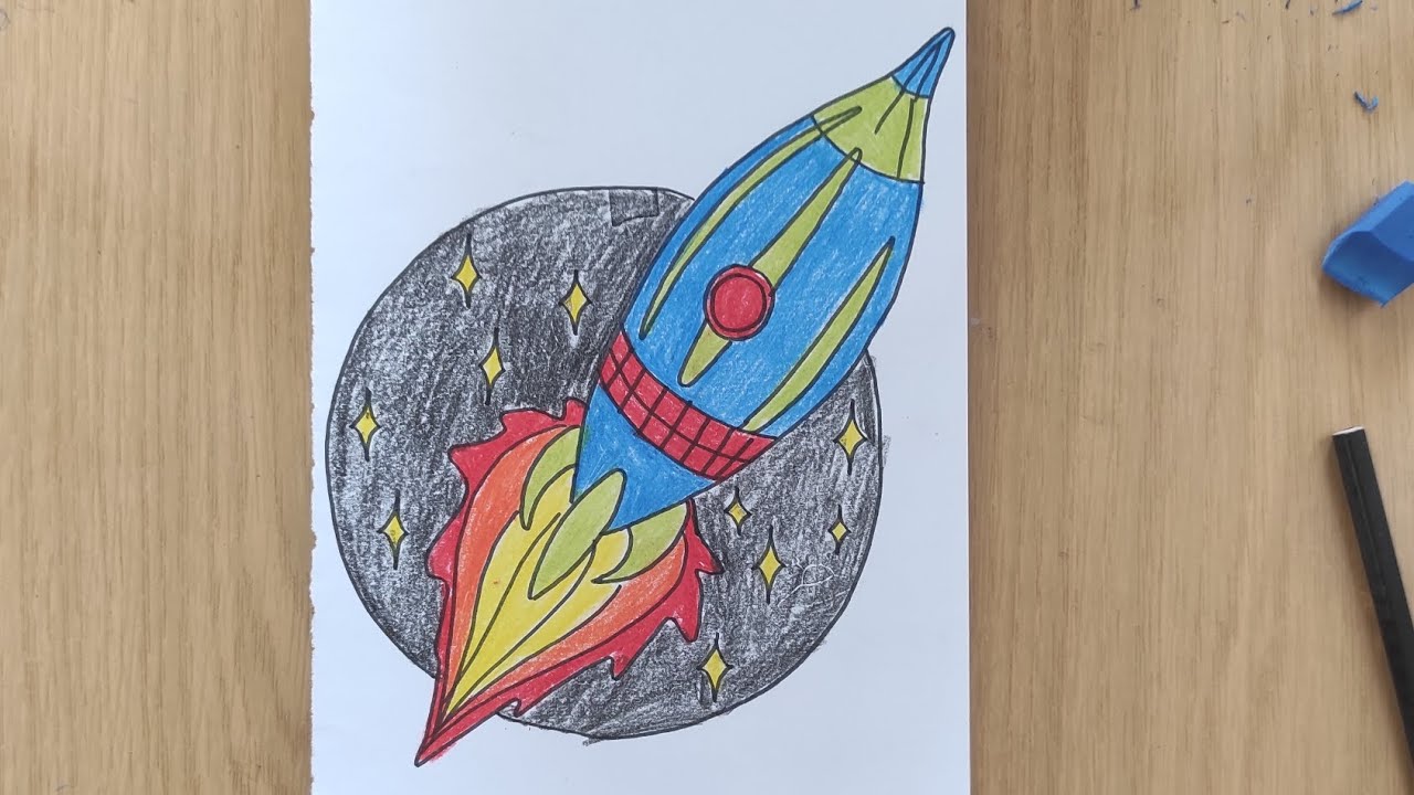 HOW TO DRAW A SPACE ROCKET? #art #draw #drawing #space #spacerocket ...