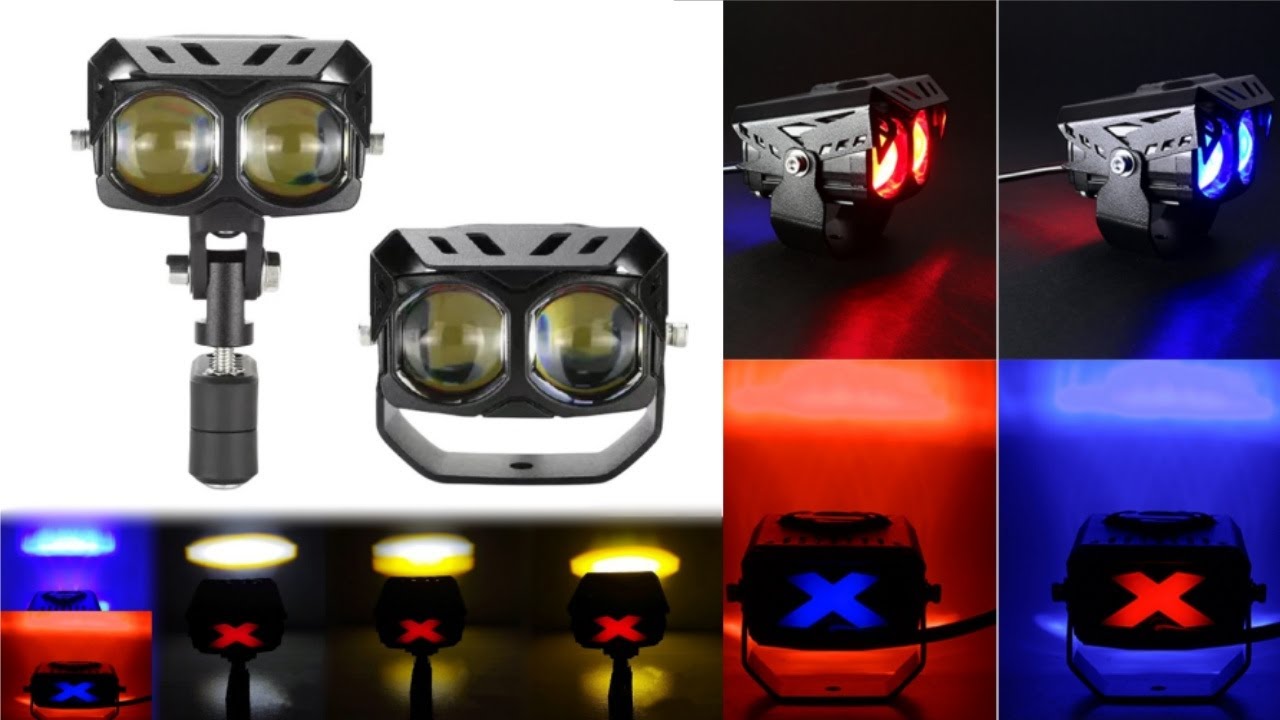 So cool！How exciting！Strobe Sharp Flash RGB X Shape High Low Beam ...