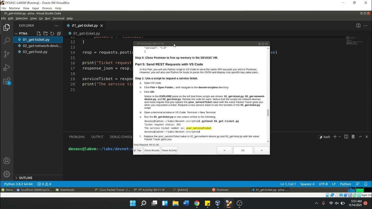 Lab 8.8.3 Packet Tracer - Implement REST APIs with an SDN Controller - Ahmad Hisyam - YouTube
