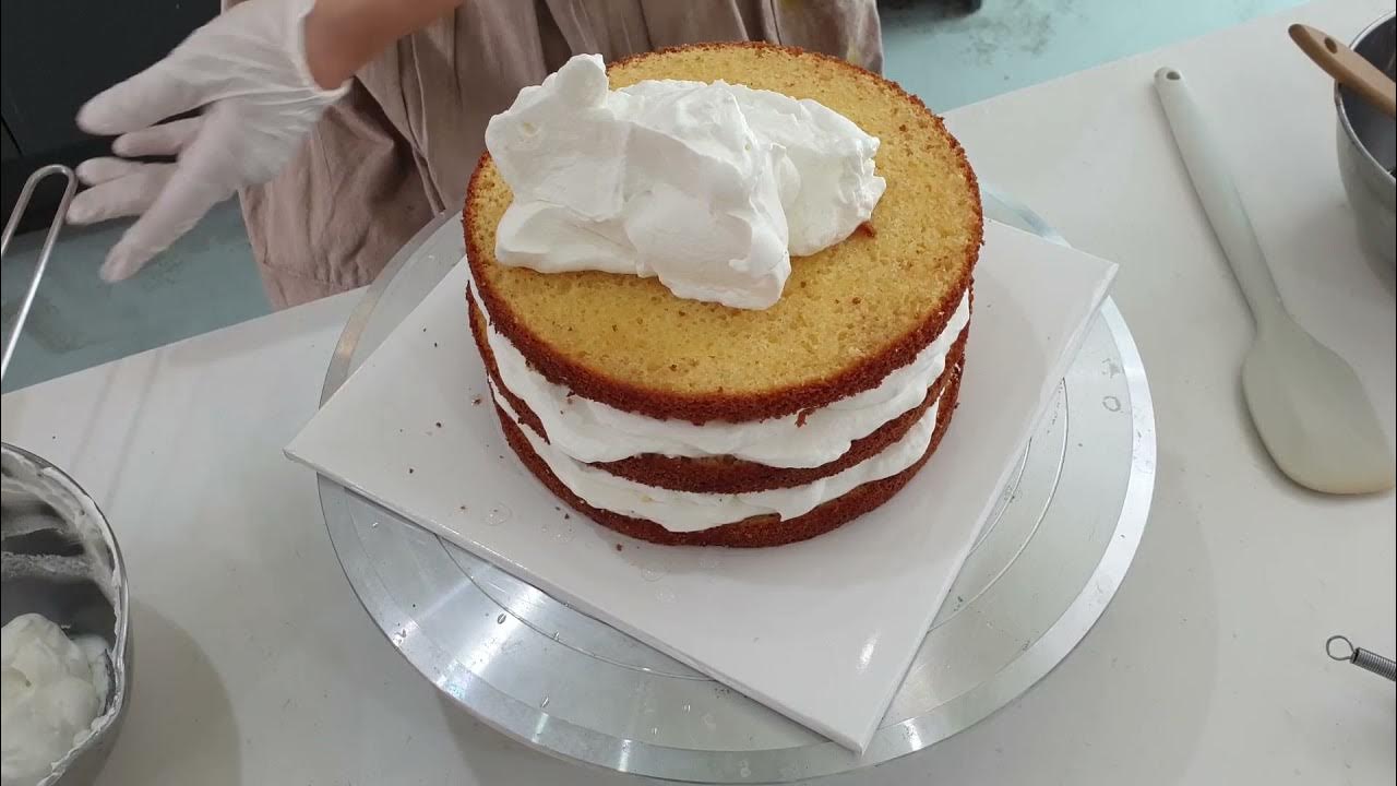 복숭아 케이크 만들기 :: Making Peach Cake - YouTube