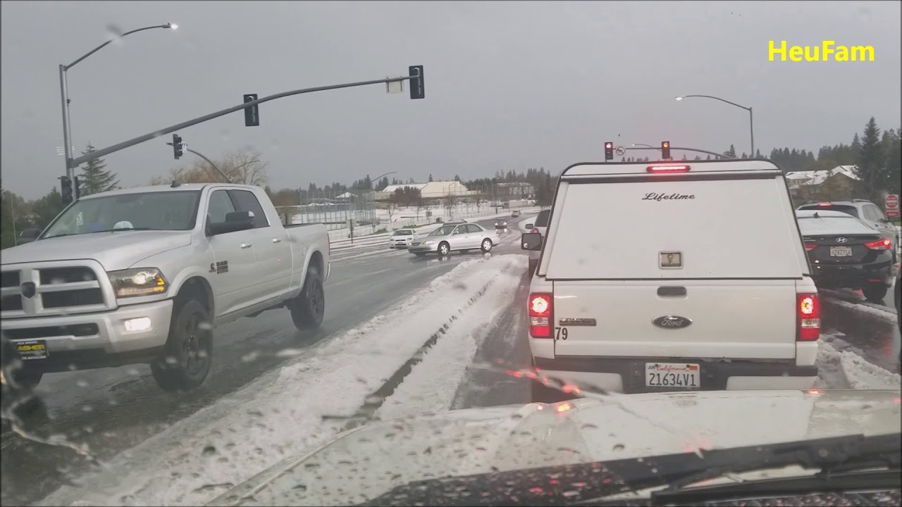 Snowed in Sacramento February 26, 2018 - YouTube