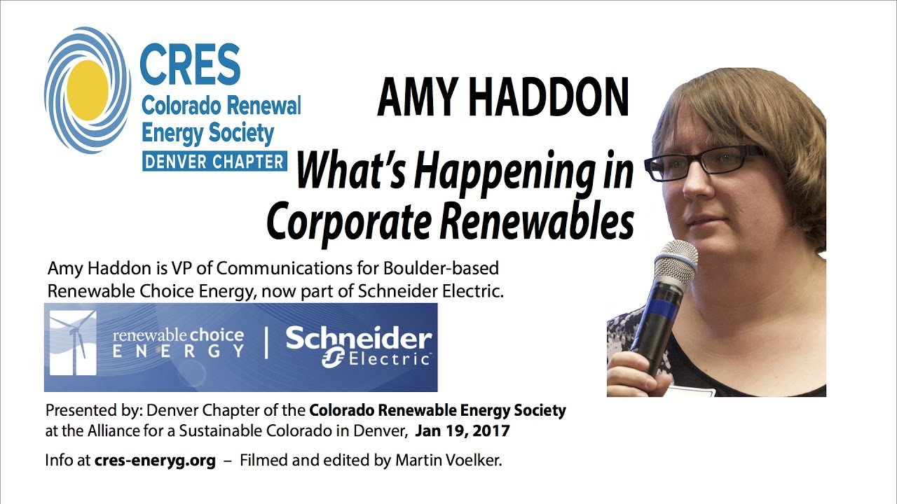 What's Happening in Corporate Renewables -Amy Haddon, Renewable Choice ...
